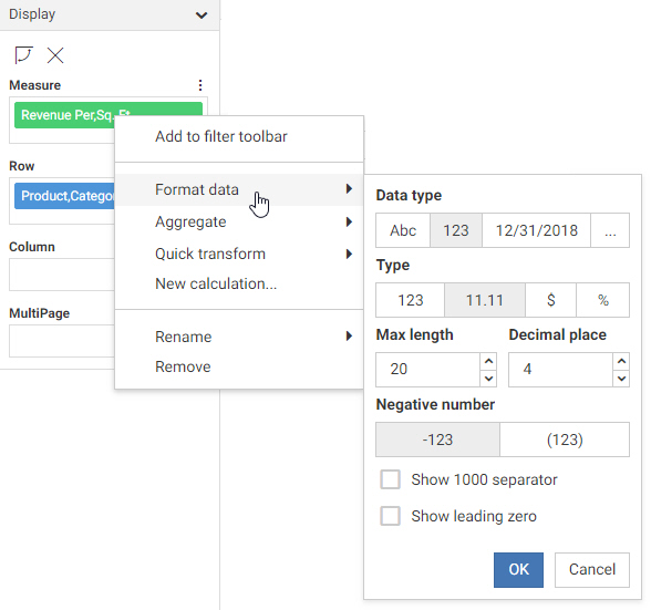 Changing a Data Field Format | ibi™ WebFOCUS® KnowledgeBase